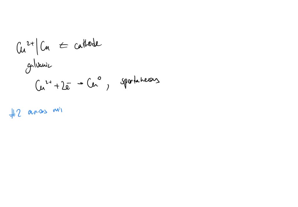 SOLVED: A standard galvanic cell is constructed in which a Cu2+ Cu half ...