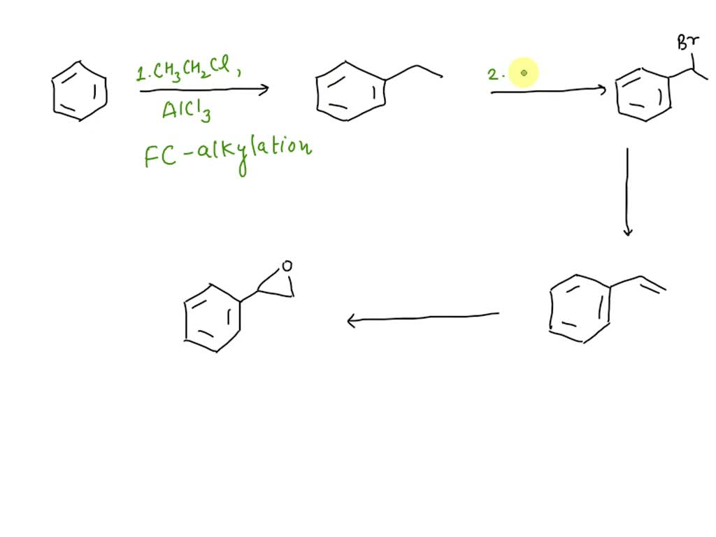 SOLVED: Devise a 4-step synthesis of the epoxide from benzene. Reagent ...