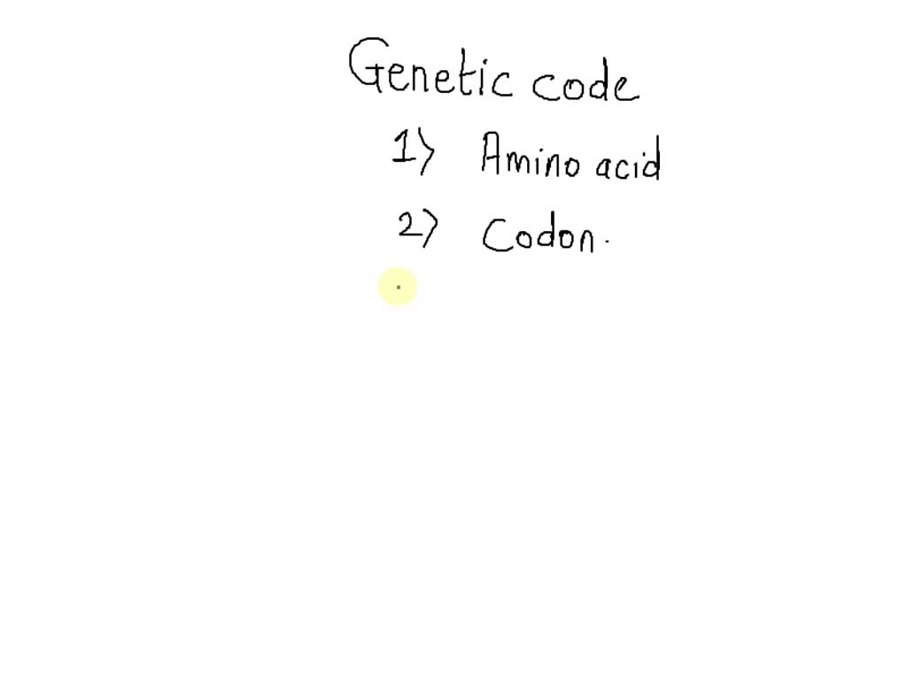 SOLVED: The genetic code is said to be “degenerate” because: - there are more tRNAs than amino ...