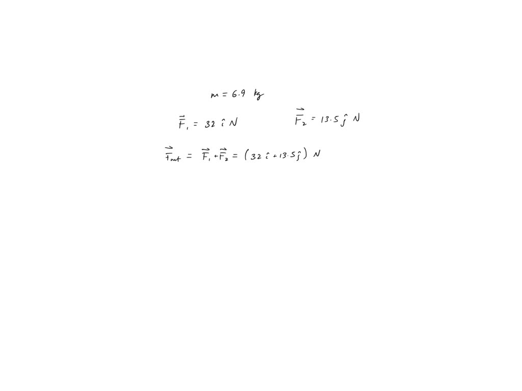 SOLVED: ) Using the particle under a net force model, we calculate the net force on the object ...
