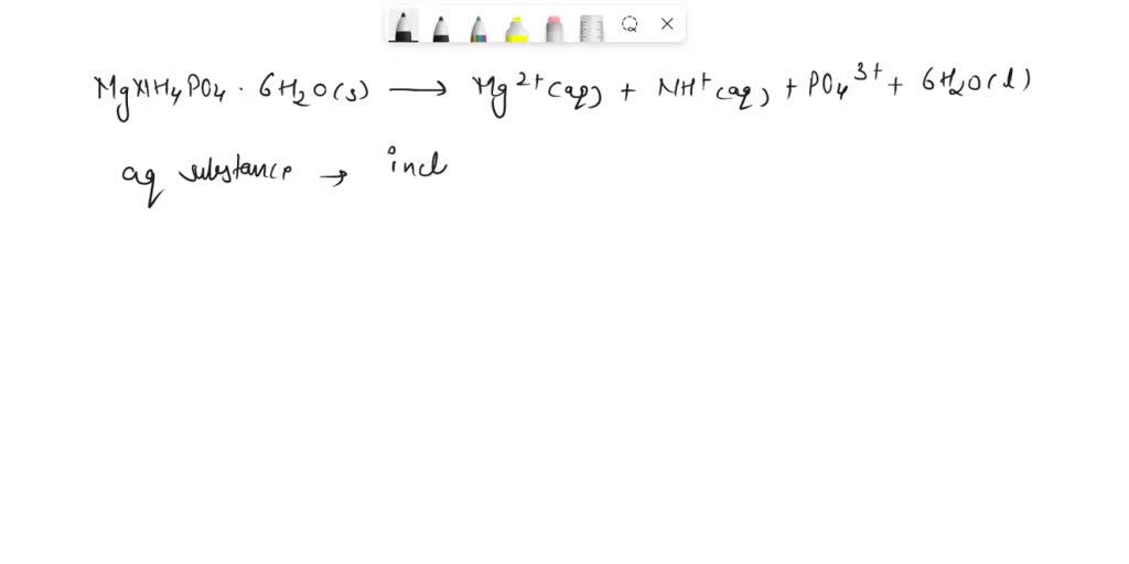 SOLVED: Magnesium ammonium phosphate has the formula MgNH4PO4Â·6H2O. It ...