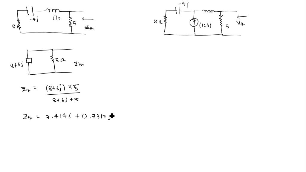 SOLVED: For the circuit shown below, find the load impedance Zl that absorbs the maximum average ...