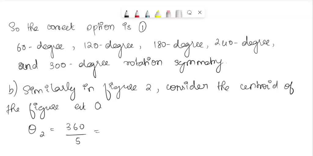 Solved Describe The Rotation And Reflection Symmetries In The Figures Below Select All That
