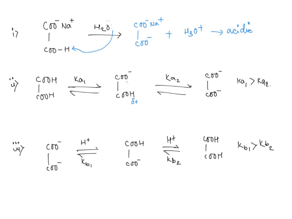 SOLVED: Oxalic acid H2C2O4 in water dissociates in two steps: H2C2O4 â ...