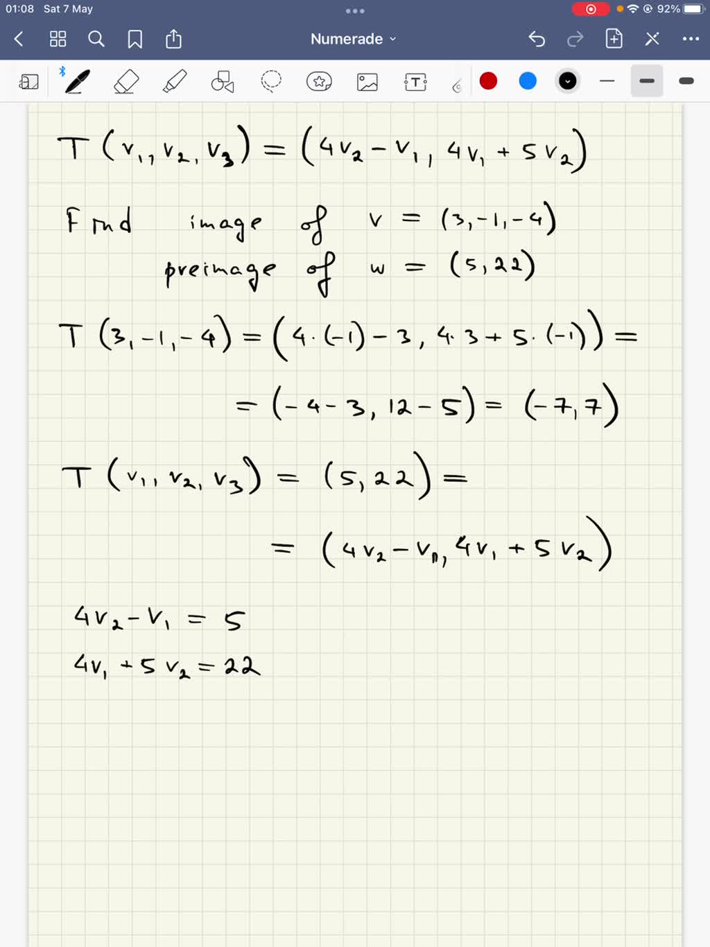 SOLVED: [-/2 Points] DETAILS LARLINALG8 6.1.001 , Use Lhe [unction Tind ...
