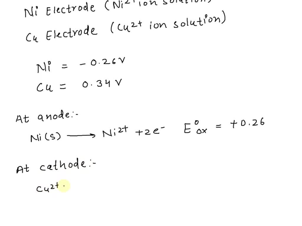 Solved Calculate The Cell Potential Of A Voltaic Cell Consisting Of A