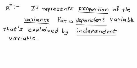 A multiple regression output reports both r2 and adjusted r2...