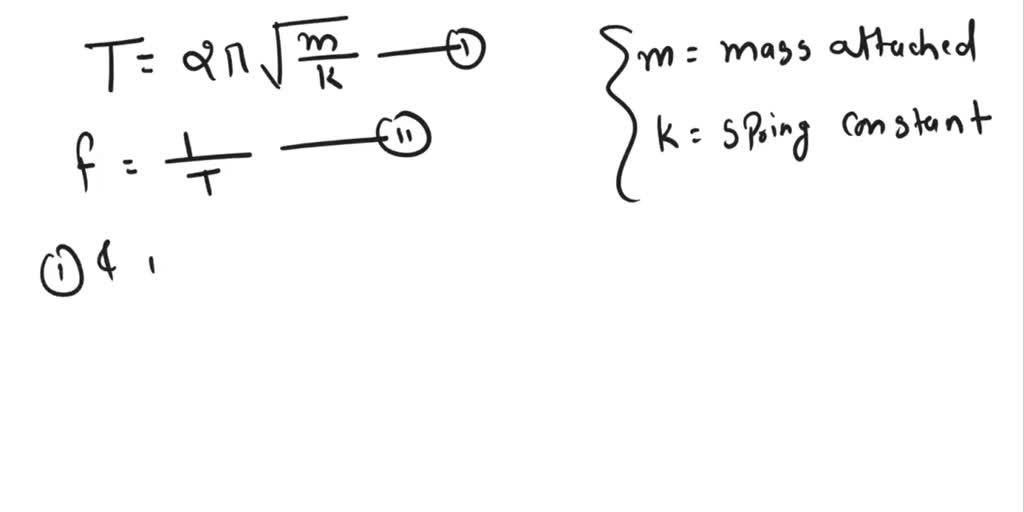 SOLVED: A horizontal spring system has been released. Calculate the ...