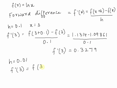 Compute central differences central difference approximation...