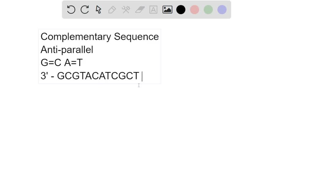 SOLVED: The leading strand of a DNA molecule has the following sequence ...
