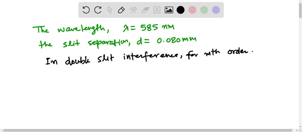 SOLVED: Consider a 578 nm wavelength yellow light falling on a pair of ...