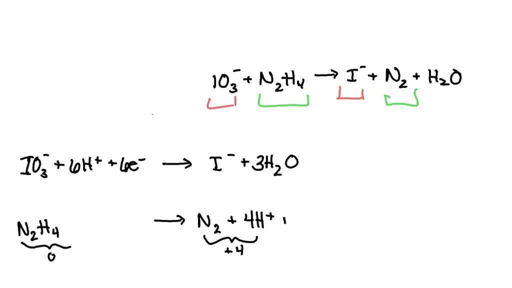 SOLVED: Balance the following reaction under acidic conditions: IO3 ...