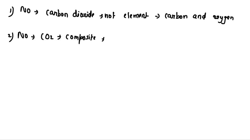 Solved Carbon Dioxide Is A Element B Compound C Homogeneous