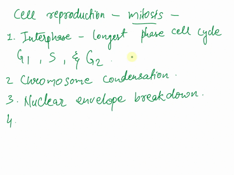 SOLVED: Before cell reproduction or mitosis can proceed, what is the correct sequence of steps ...