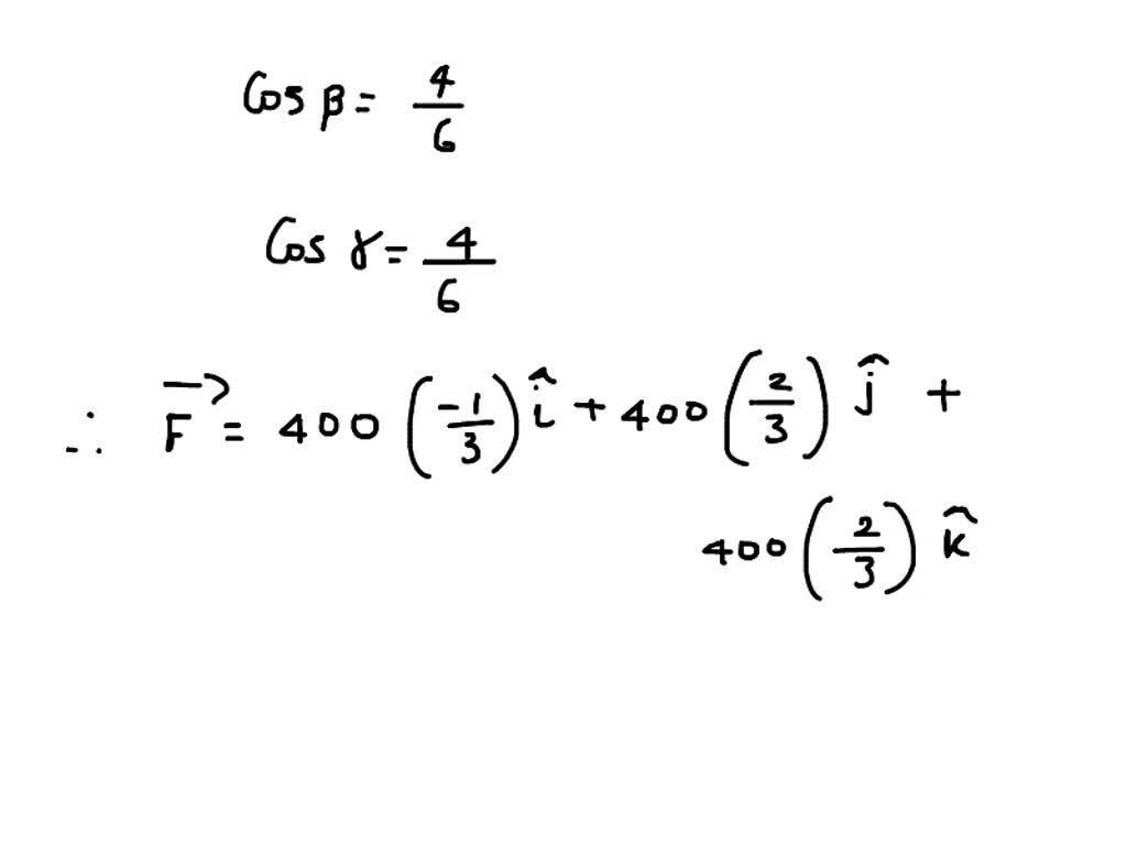 SOLVED: Express the force F in Cartesian vector notation: if the force ... SOLVED: Express the force F in Cartesian vector notation: if the force ...