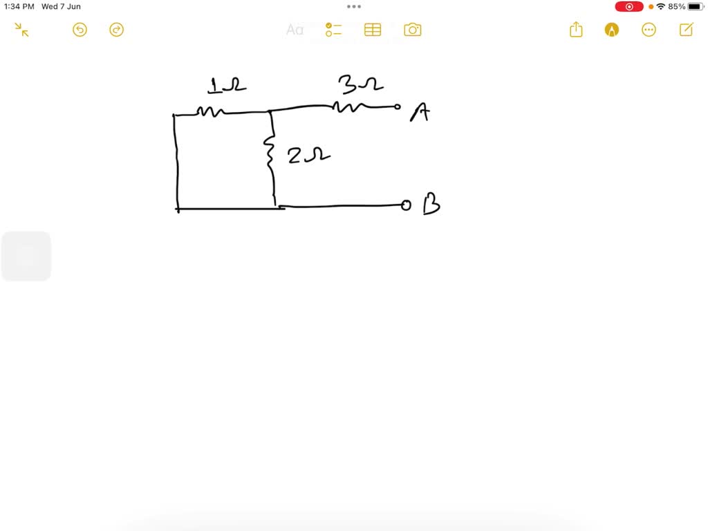 SOLVED: 1. Calculate the Thevenin resistance across the terminal A B for the following circuit ...