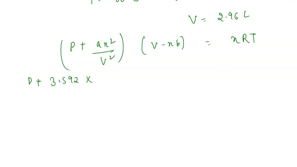 SOLVED: The van der Waals constants for CO2, H2, CO and H2O are given ...