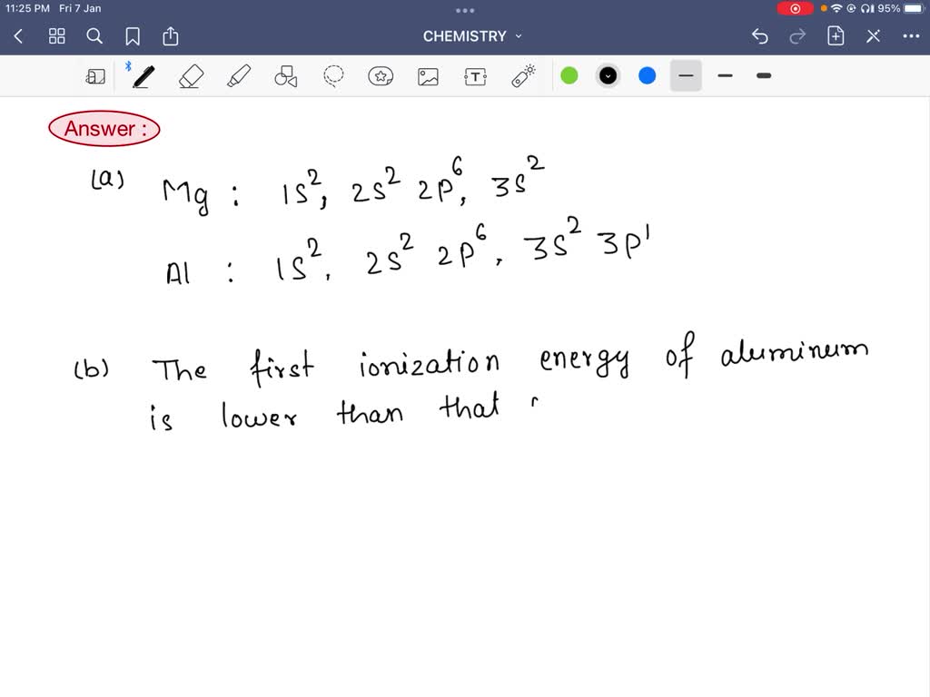 SOLVED:[3] The first (element ionization 12). (Marks energy of aluminum ...
