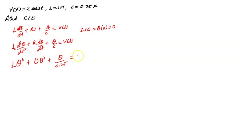 Find The Initial Condition Inductor Current And Capacitor Voltage At T