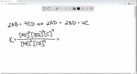 3. Calculate Keq for the reaction A (aq) + B (aq) 2 C (aq)...