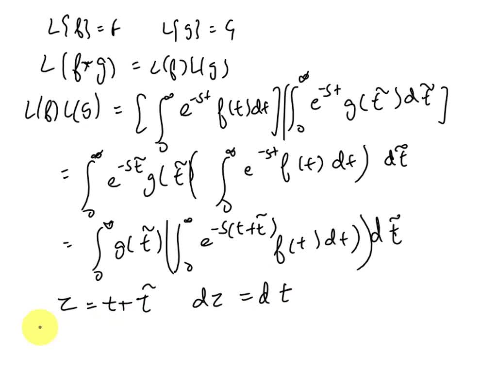 SOLVED: Q 4. (a) Show that if two functions f and g have the Laplace ...