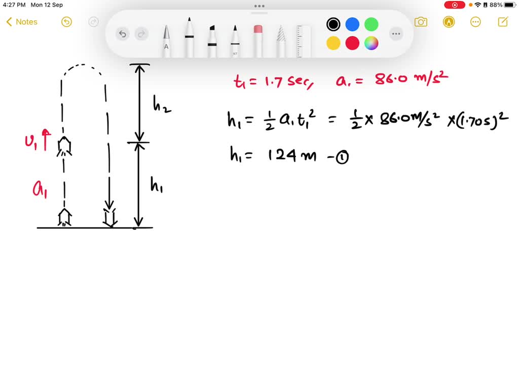SOLVED: A model rocket blasts off from the ground, rising straight upward with a constant ...