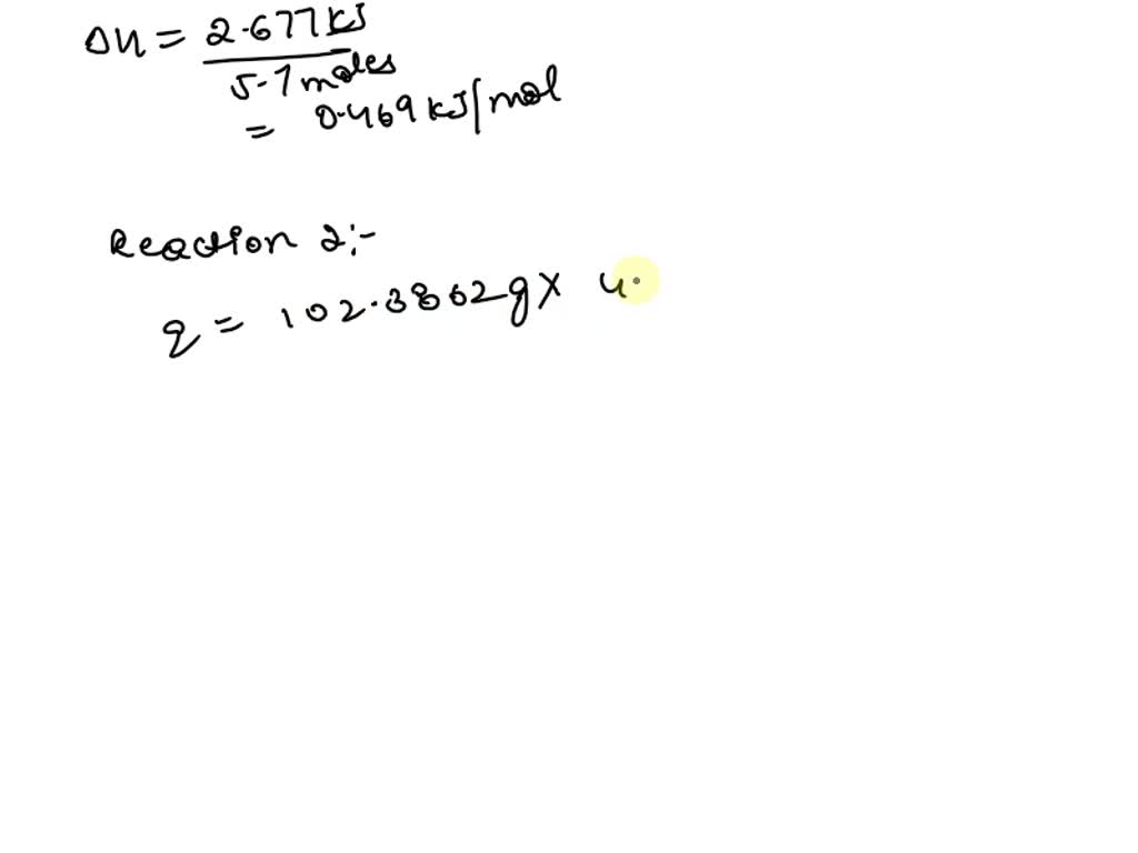 Texts: Determine the number of moles n that reacted in each reaction, and record your values in ...