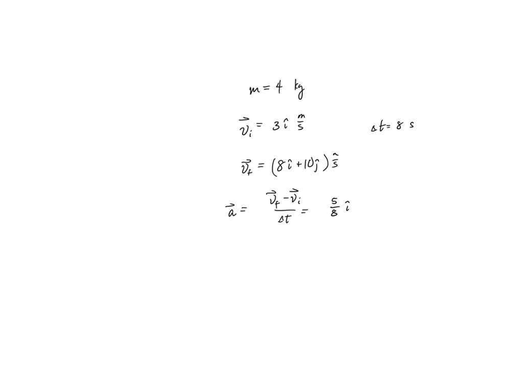 SOLVED: A 4.00-kg object has a velocity of 3.00i m/s at one instant ...