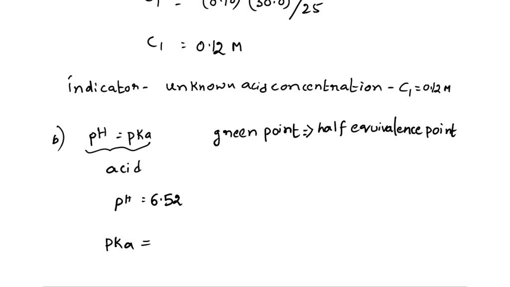 SOLVED: An unknown acid was titrated two times with 0.10 M NaOH. The ...