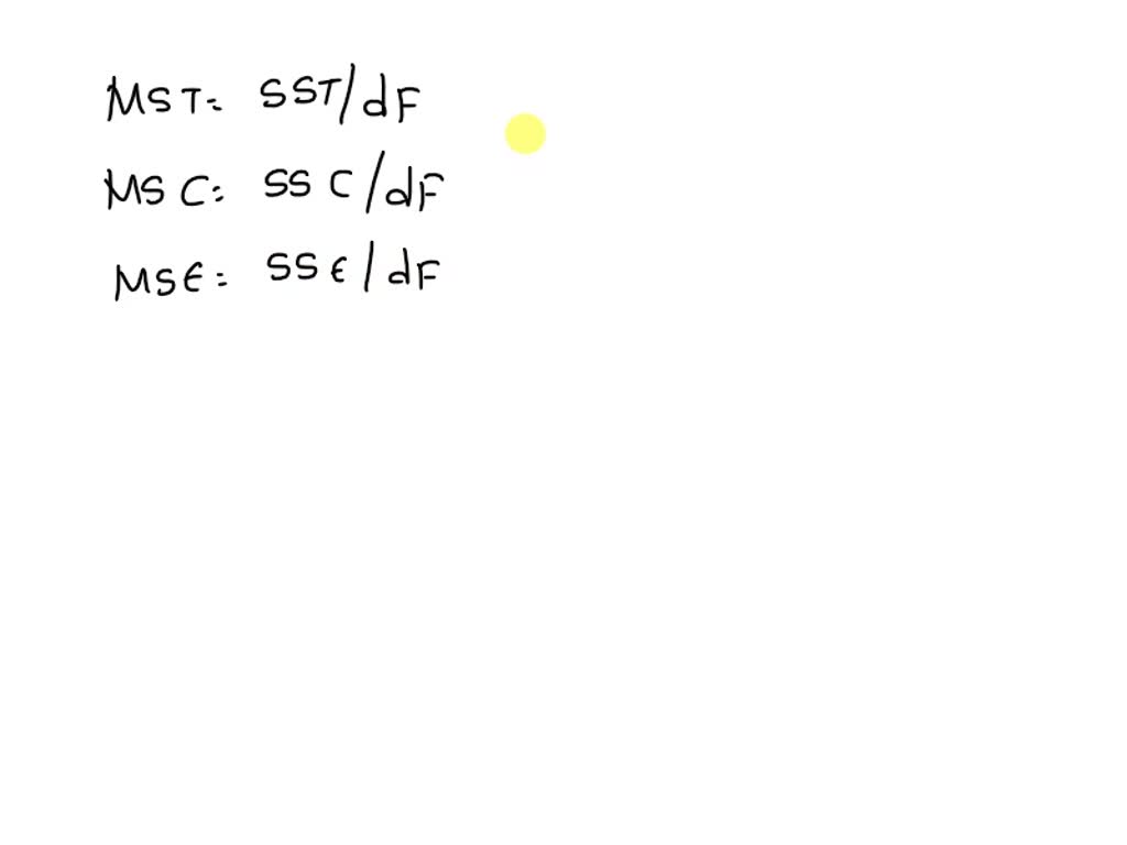 SOLVED: A two-way ANOVA experiment with interaction was conducted ...