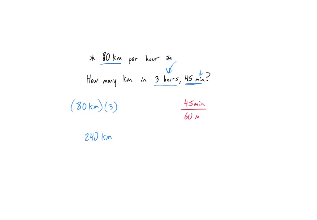 tim drives at an average speed of 80km per hour for 3 hours 45 minutes ...