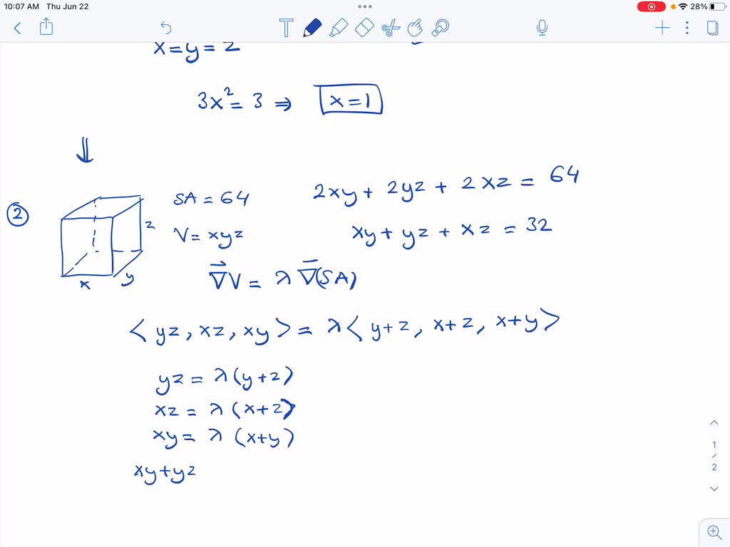SOLVED: A) Use Lagrange multipliers to determine the maximum and minimum values of f(x, y, z ...