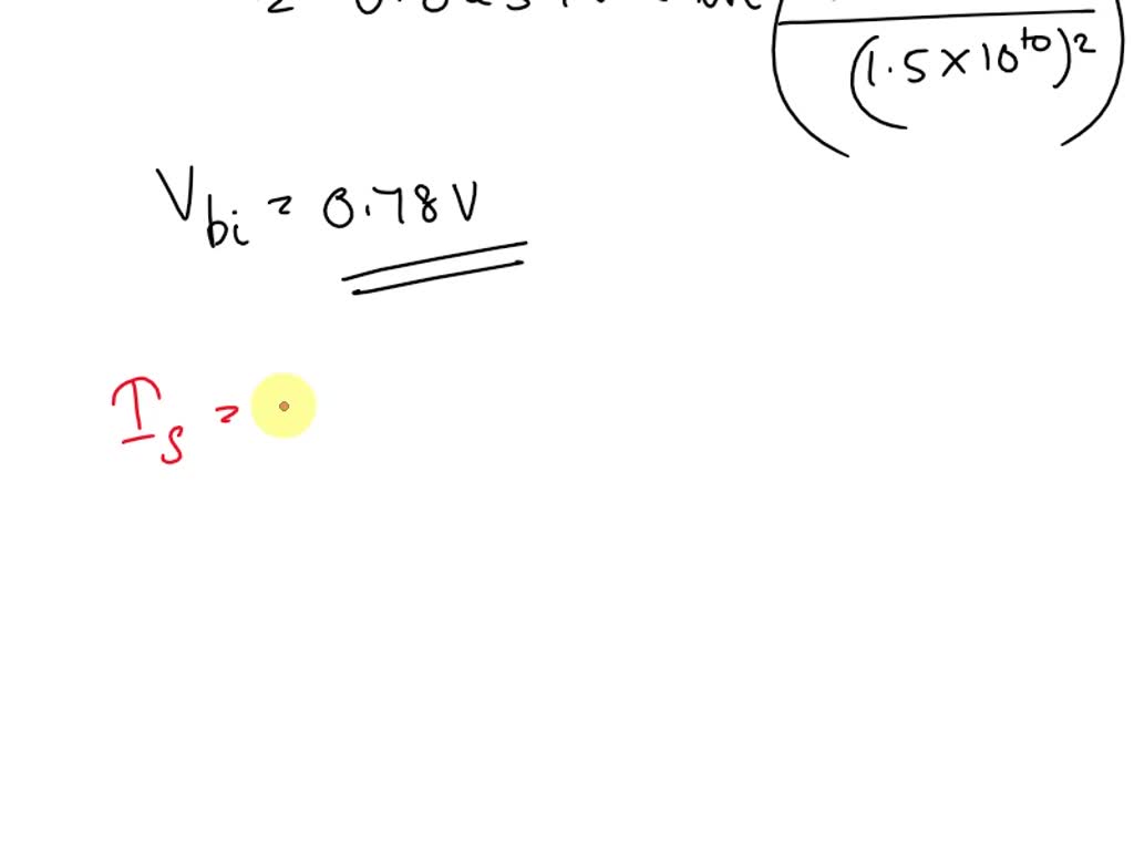 SOLVED: Consider a p+-n Si diode with NA = 1018 cm-3 and ND = 1016 cm-3 ...