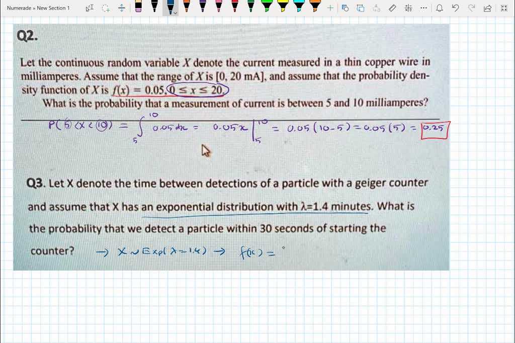 Let the continuous random variable X denote the current measured in a ... Let the continuous random variable X denote the current measured in a ...
