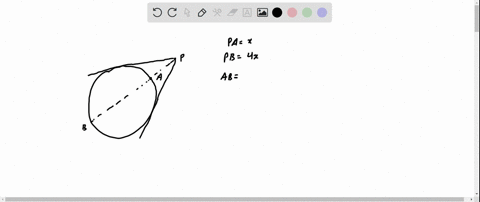 P is point out side the circle if the farthest distance of p...