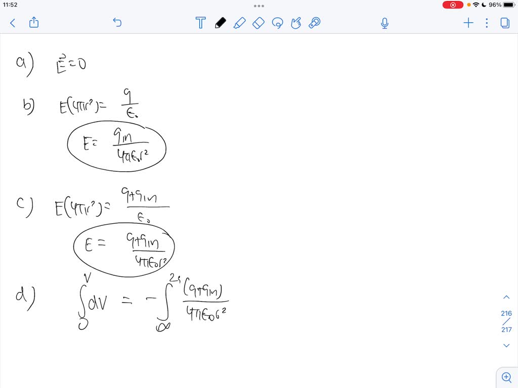 SOLVED: For the next seven questions, consider two concentric spherical ...
