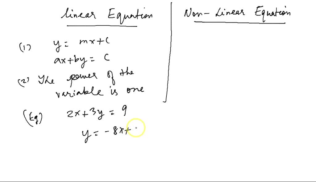 SOLVED: What is the difference between a system of linear equations and ...