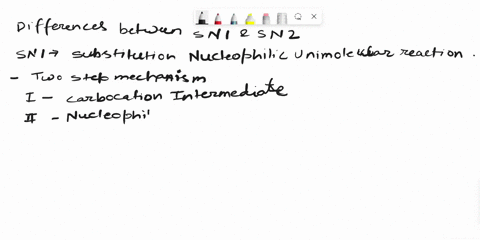 Explain the difference between an sn1 reaction mechanism and...