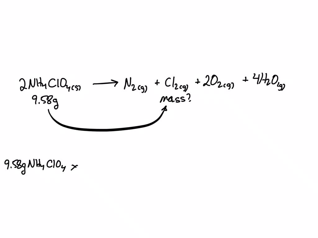 SOLVED: Ammonium perchlorate NH4ClO4 is the solid rocket fuel used by ...