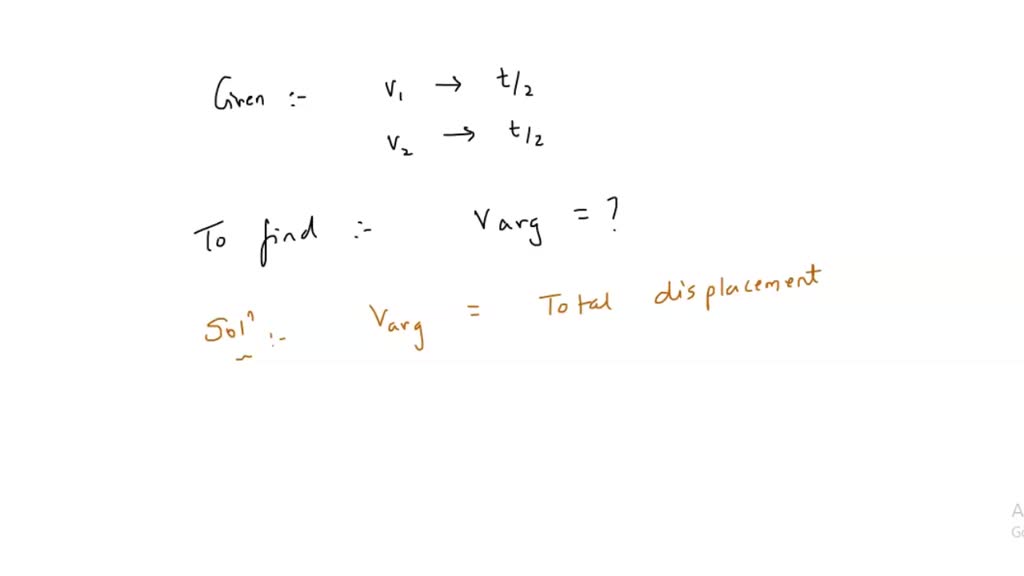 SOLVED: A person travels along a straight road for half the distance with velocity v1 and the ...