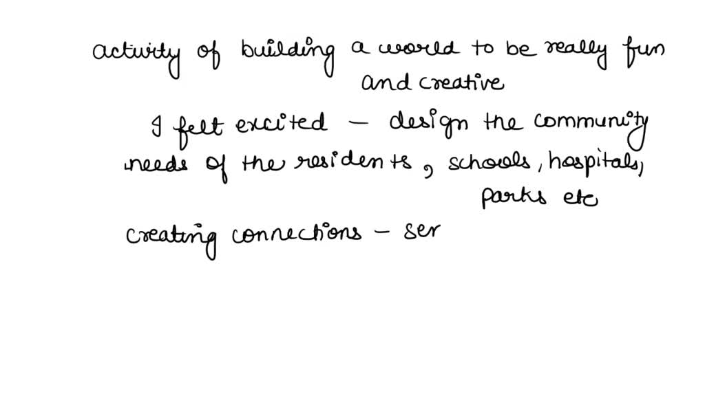 SOLVED: Build a World! (example) Draw a community comprised of ...