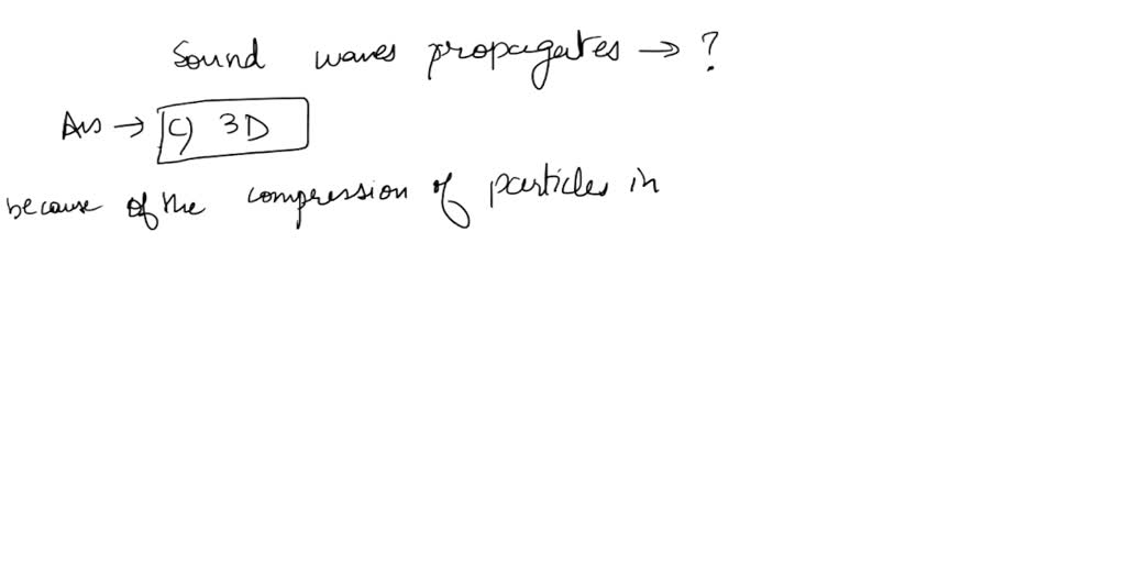 SOLVED: QUESTION 4 Sound waves propagate in one dimension. b. two ...