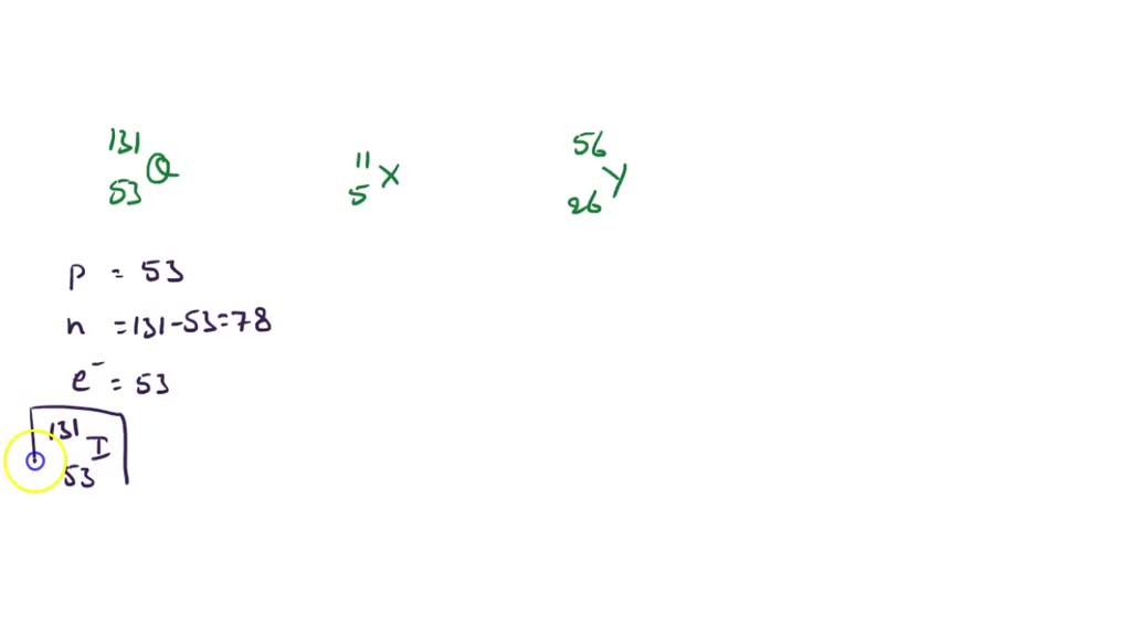 SOLVED: In the symbol below, X iS the number of electrons the atomic number the elemental symbol ...