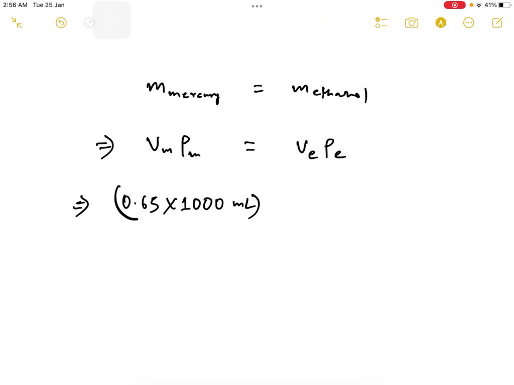 SOLVED: A mass of Mercury occupies 0.650 L. What volume would an equal ...