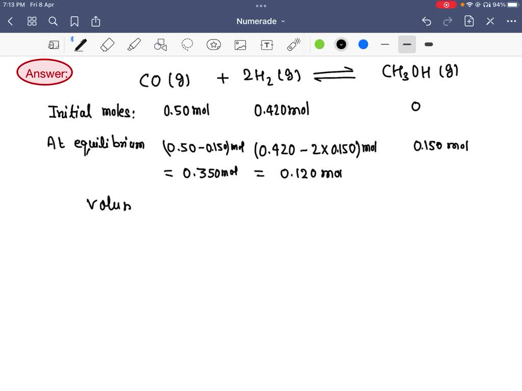 SOLVED: Can anyone help me for this? CO(g) + 2H2(g) ← → CH3OH(g ...
