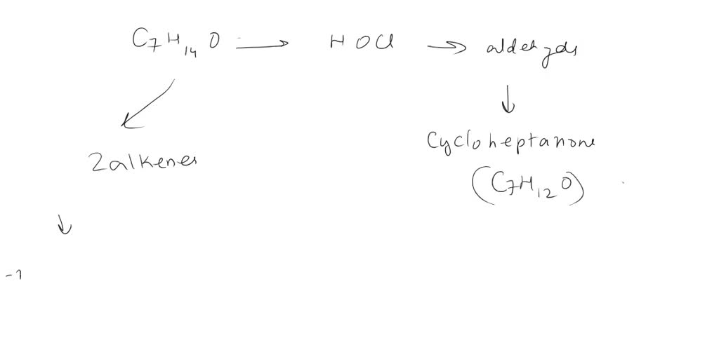 SOLVED: An unknown alcohol with a molecular formula of C7H14O was ...