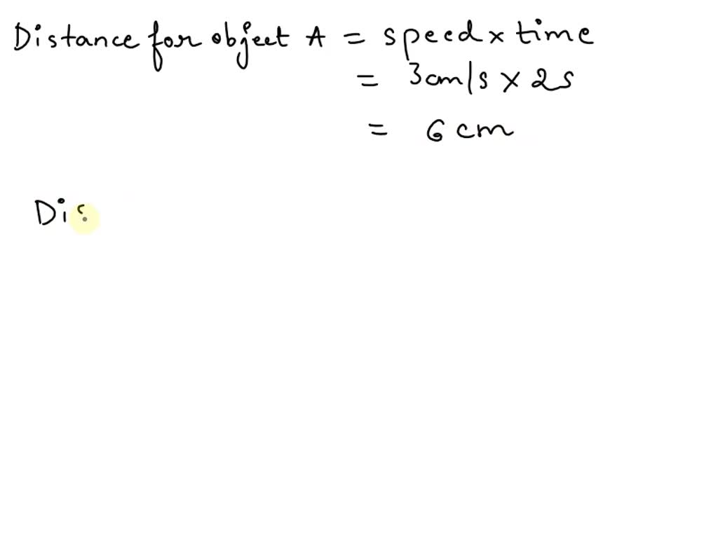 Solved Two Objects Are Moving Away From The Same Location At The Same Time Object A Is Moving