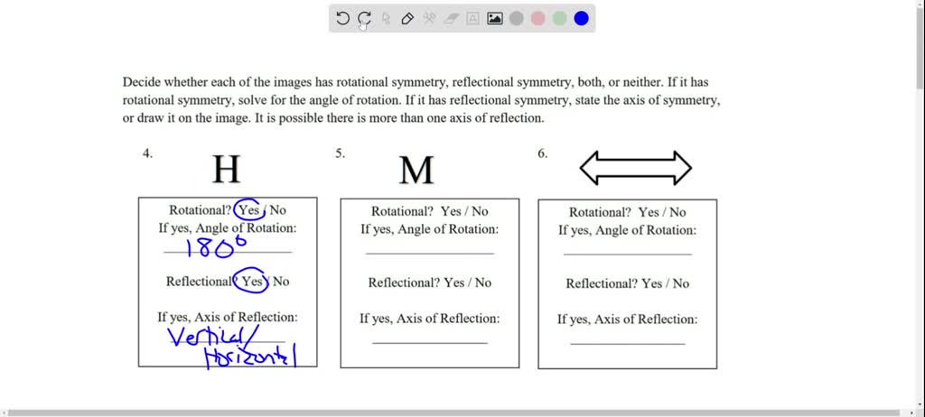 SOLVED: Decide whether each of the images has rotational symmetry ...