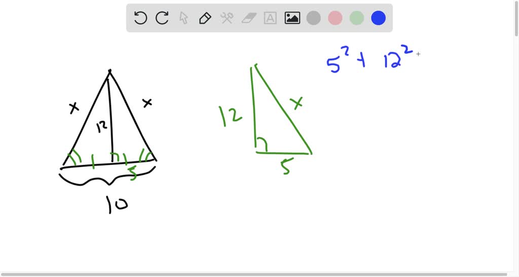 SOLVED: 'Find the value of x in the isosceles triangle shown below ...