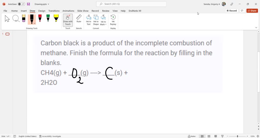 Carbon black is a product of the incomplete combustion of methane ...